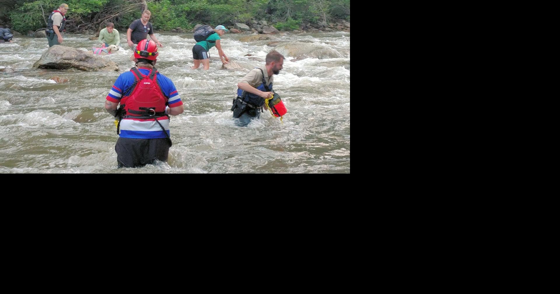 First responders rescue a dozen people and dog at the Blue Hole ...