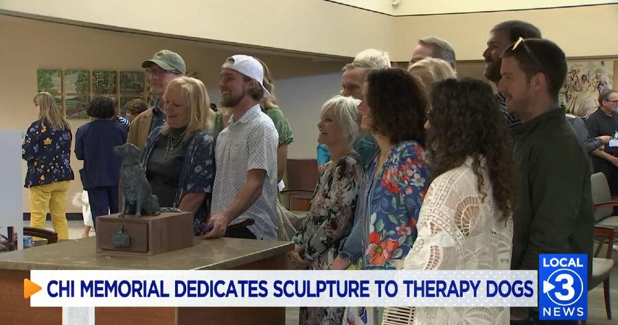 CHI Memorial honors pet therapy dogs with sculpture dedication on ...