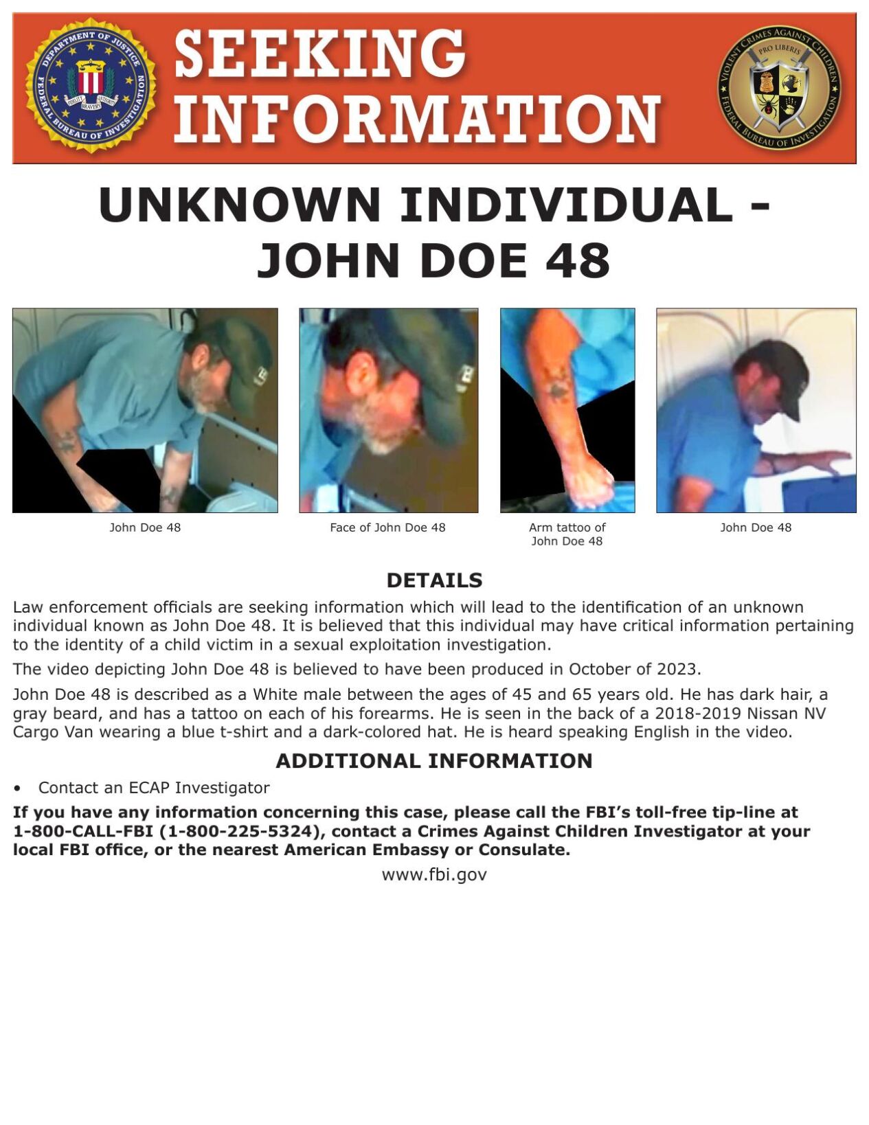 JOHN DOE POSTER: FBI | | local3news.com