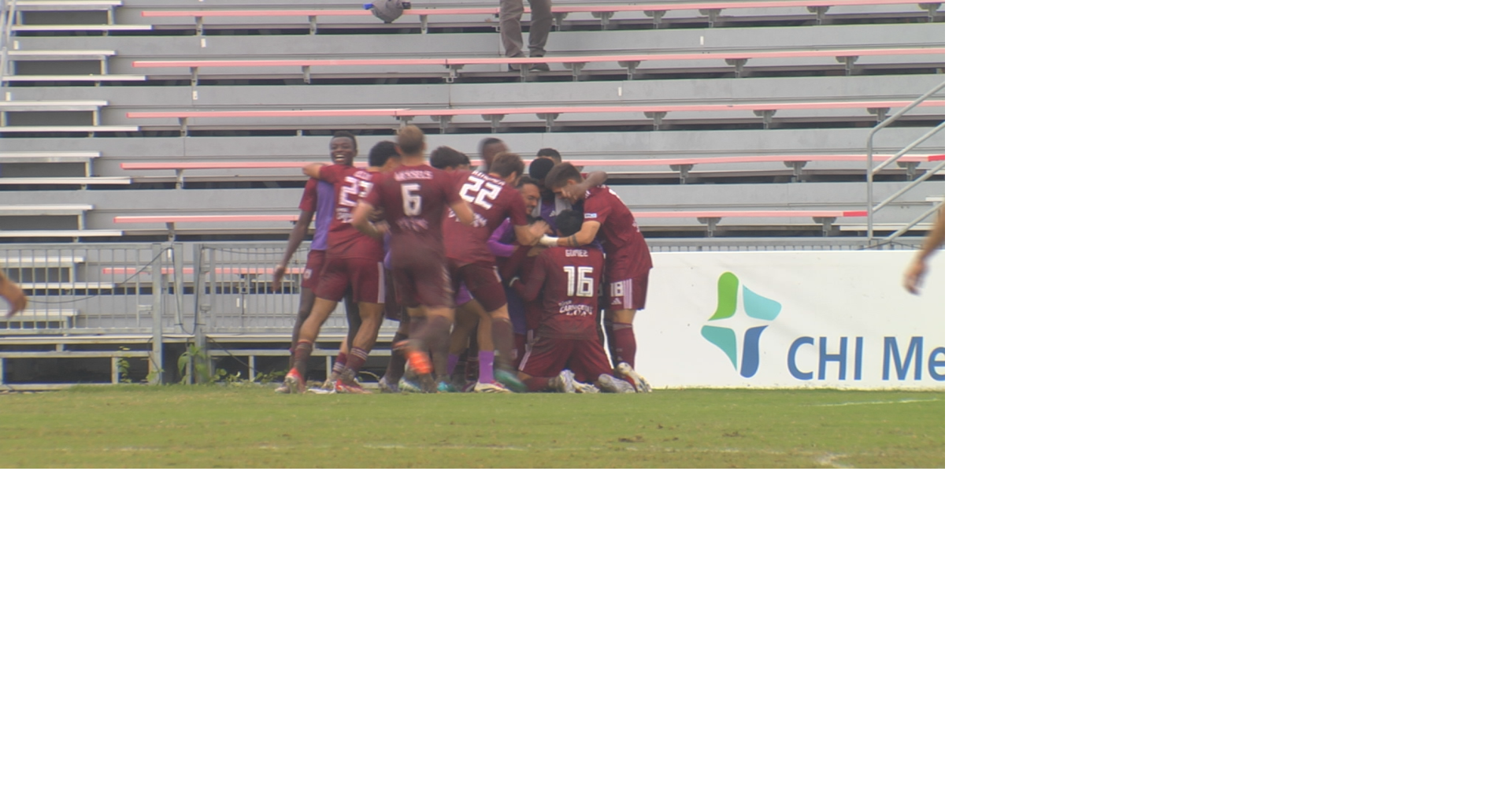 Red Wolves score a pair late for a 3-1 win on a sloppy surface at CHI ...