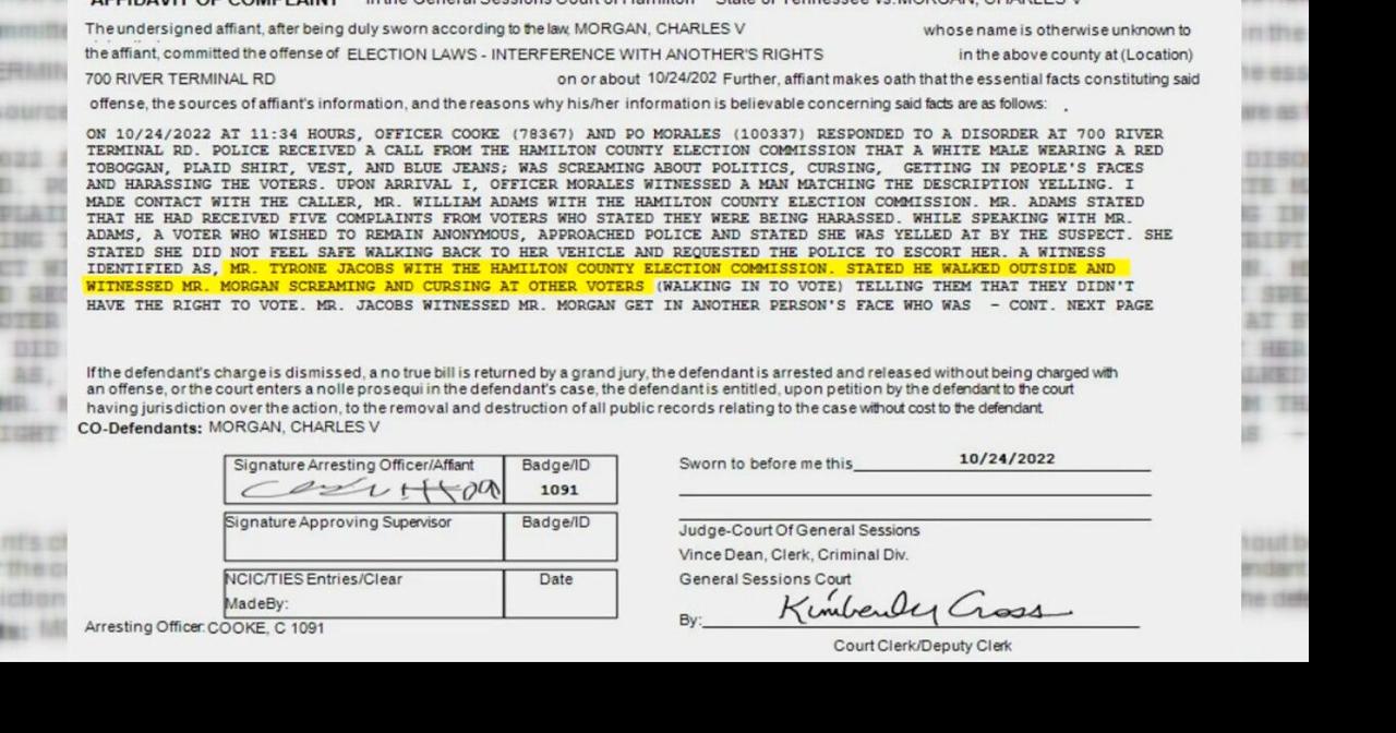 Gubernatorial Candidate Charles Van Morgan arrested for intimidation of ...