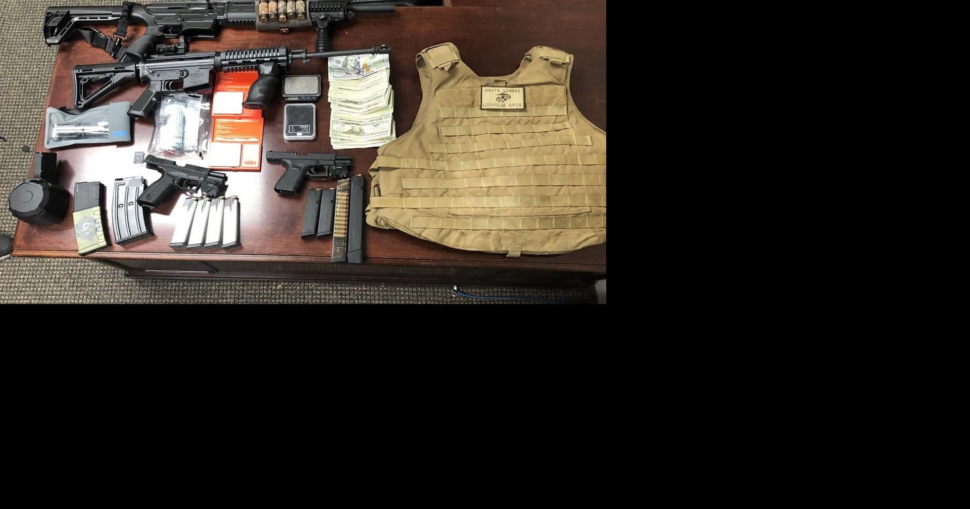 Convicted felon arrested with multiple weapons, cash and Fentanyl pills ...