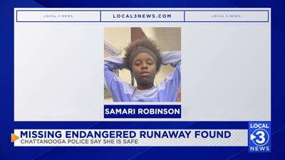 Chattanooga police safely locate missing endangered runaway | Local ...