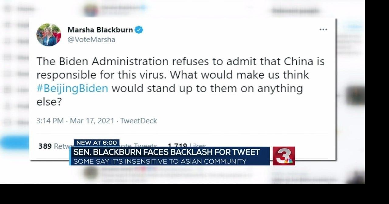 Blackburn tweet linking China & Covid-19 draws criticism from those ...