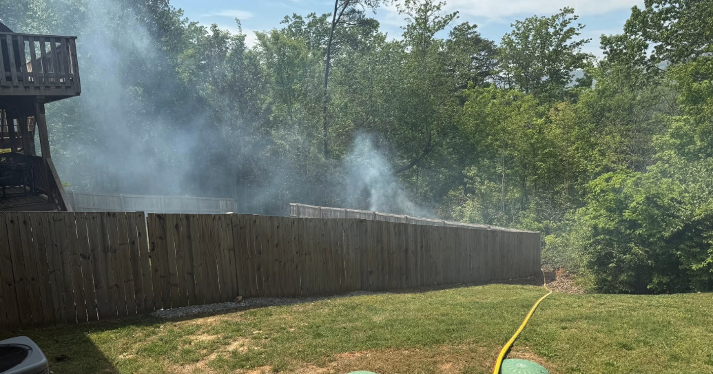 Red Bank Fire Department tackles brush fires behind Crestview Cir ...