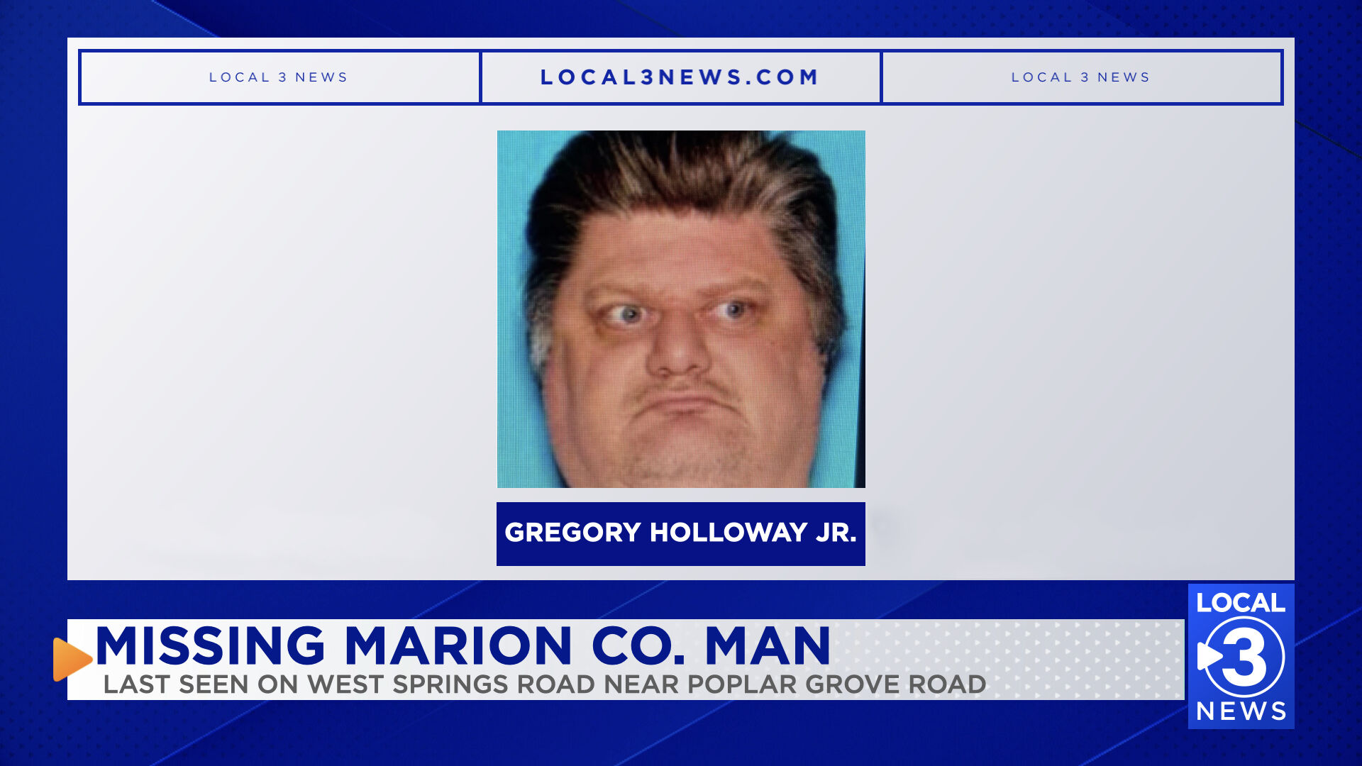 Urgent: Help Find Missing Man in Marion County | Local News | local3news.com