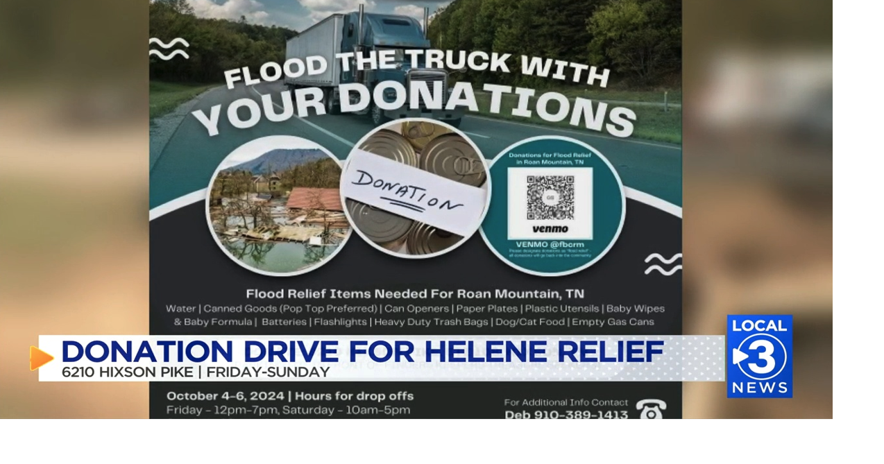 Chattanooga Donation Drive for Tropical Storm Helene Victims | Local ...