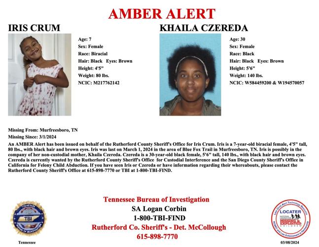 Urgent AMBER Alert in Rutherford County | Local News | local3news.com
