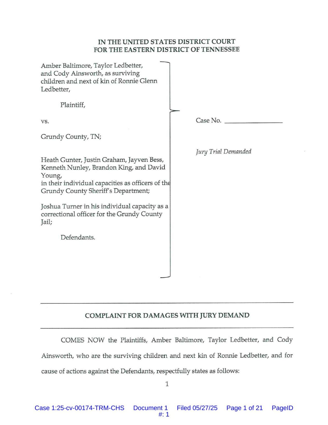 UPDATE: Grundy Co. Sheriff responds to federal lawsuit filed by family ...