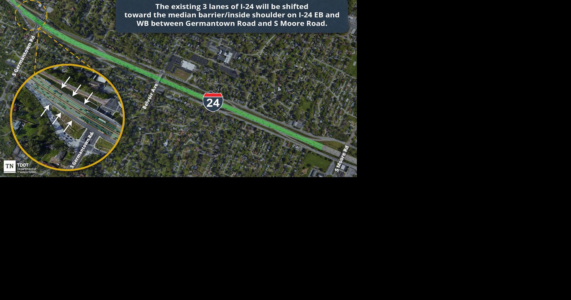 UPDATE: TDOT begins second phase of I-75/I-24 interchange improvements ...