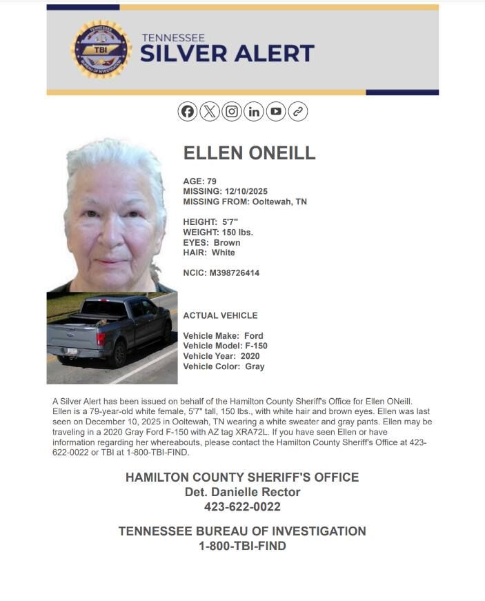 Silver Alert issued for missing 79-year-old woman in Hamilton County ...