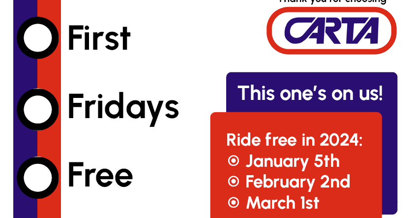 CARTA is offering free bus rides on the first Friday of each month ...