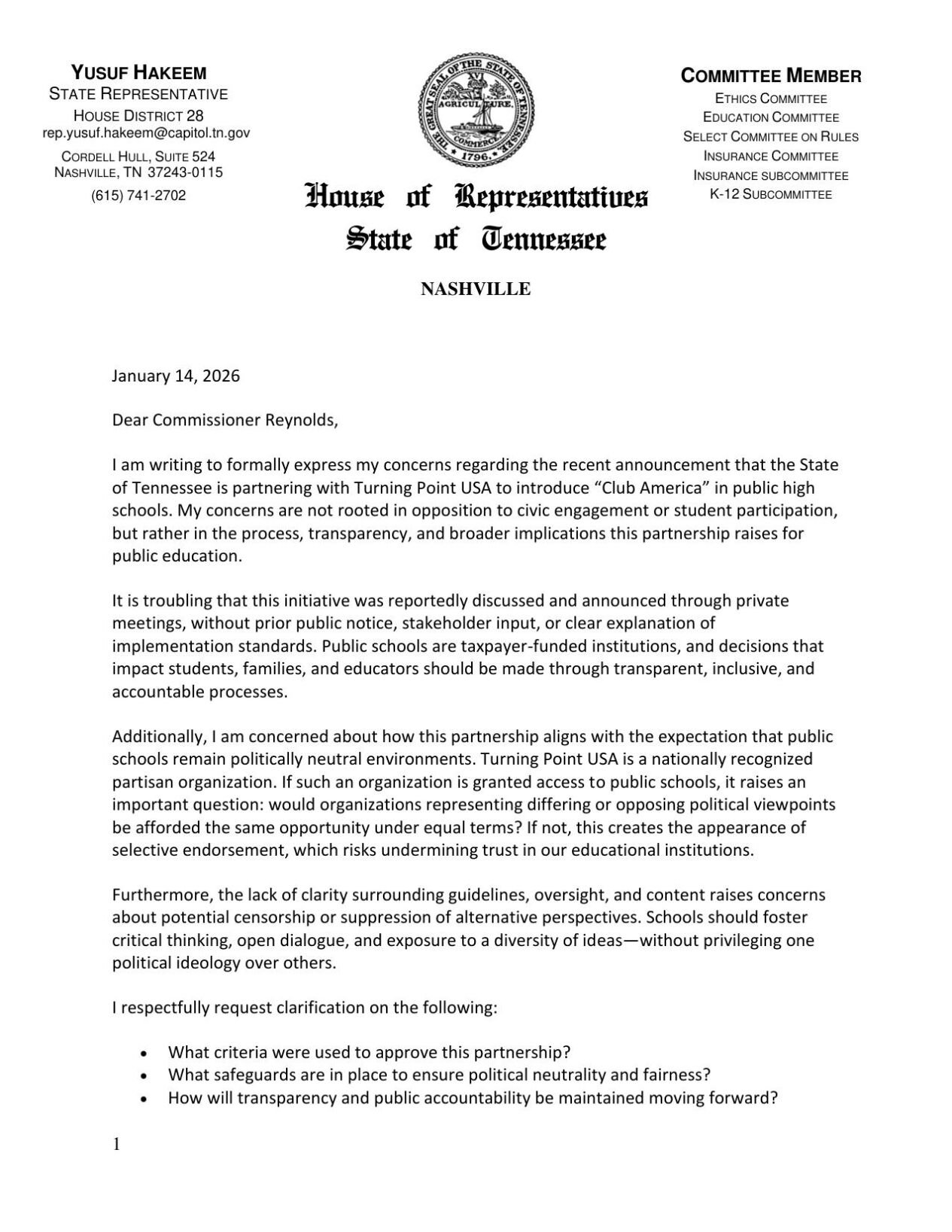 Tennessee General Assembly Considers Turning Point USA Bill | Local News | local3news.com