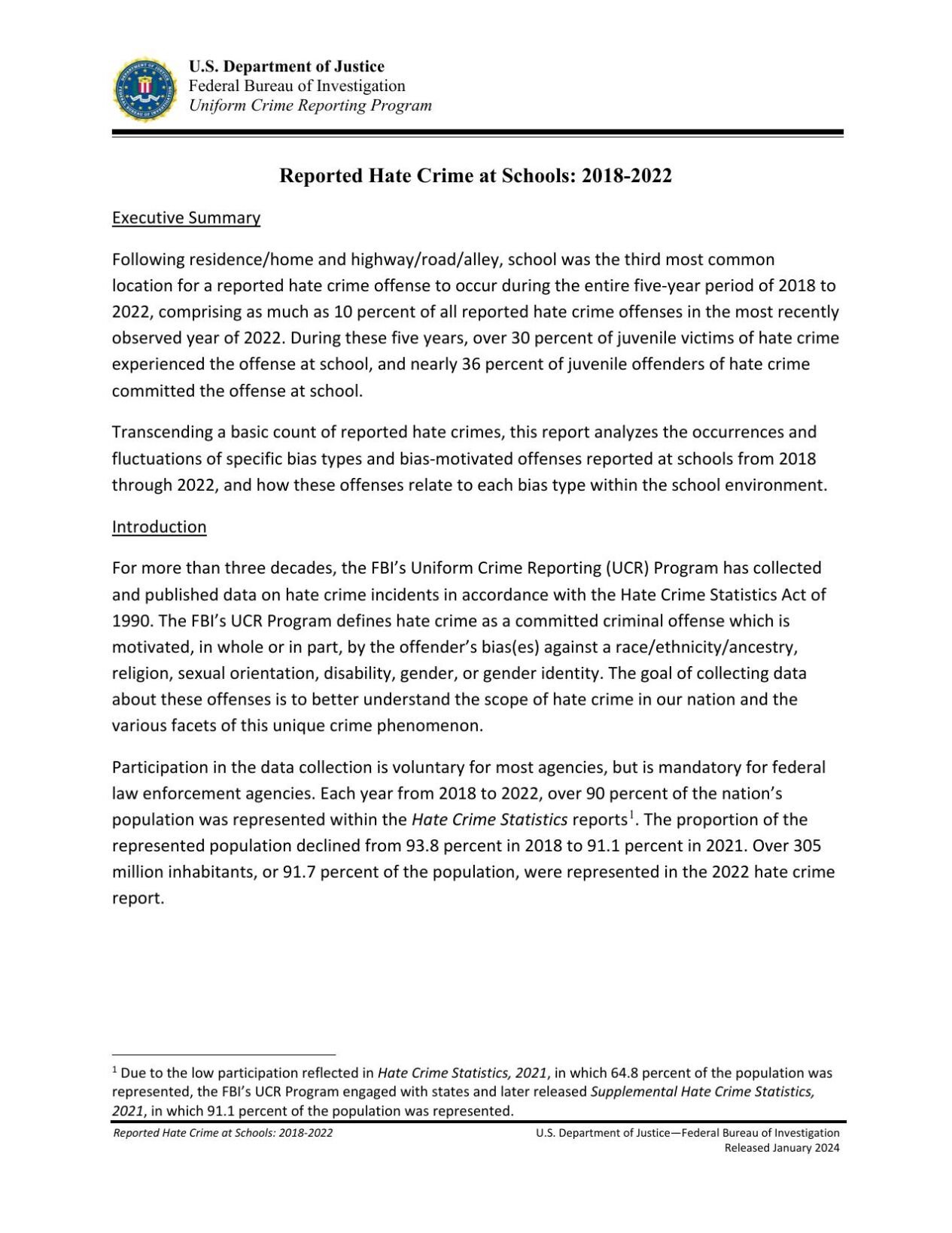 FBI reports hate crimes at schools are steadily growing | Local News ...