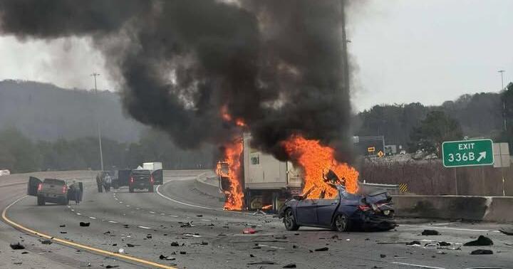Photos from scene of deadly crash on I-75 in Whitfield County ...