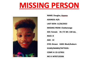 UPDATE: Missing Chattanooga 13-year-old located, police say | Local ...