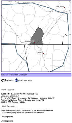 Vague "limit exposure" alerts sent to some Chattanooga phones, others ...