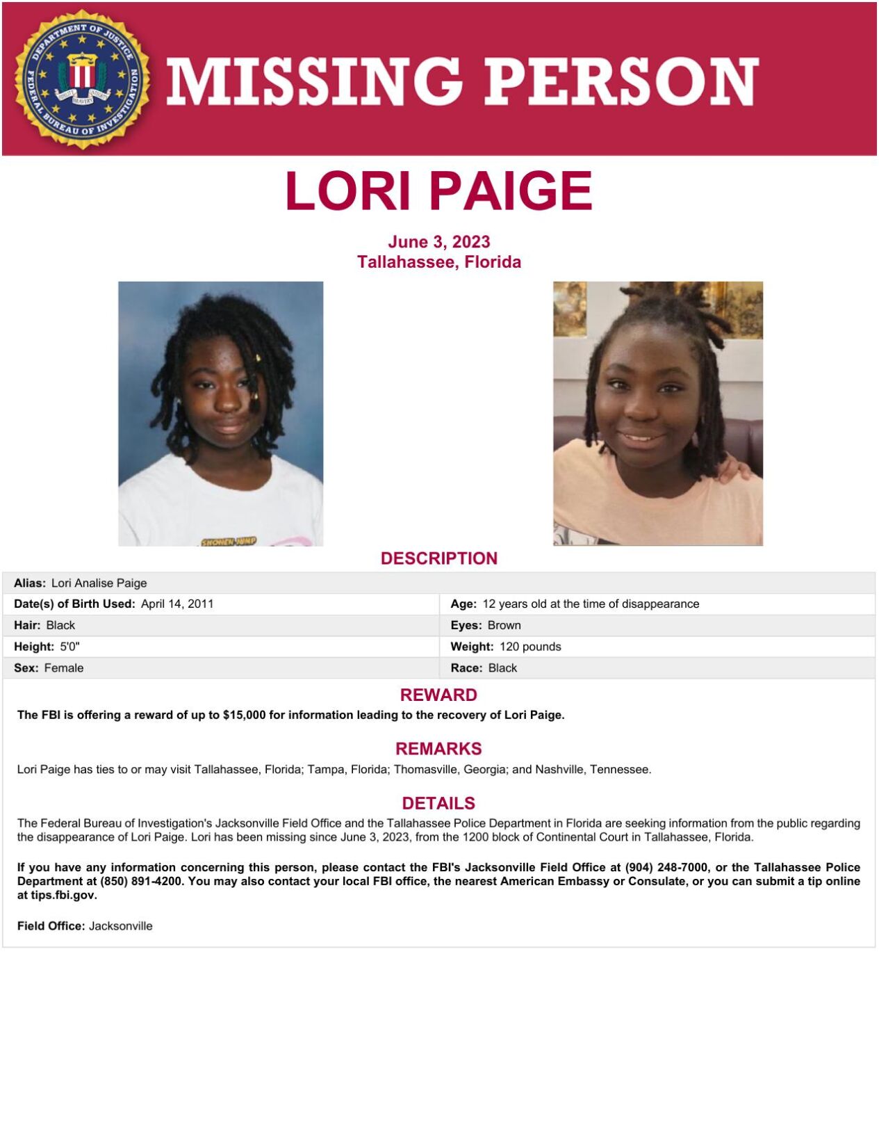 Missing 12-year-old may be traveling through Georgia FBI says | Local ...