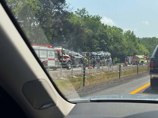 Car Hauler Fire on I-24 at TN-GA State Line | Local News | local3news.com
