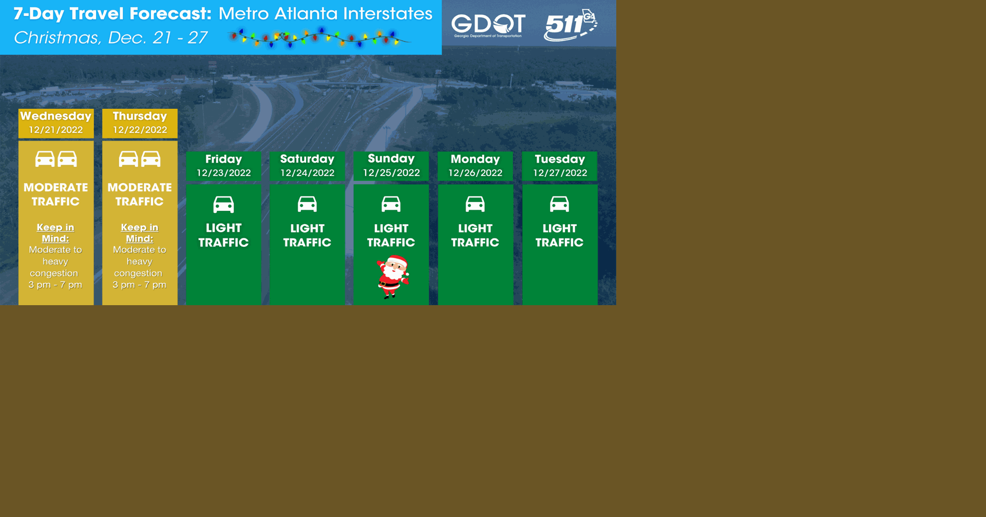 GDOT suspends lane closures for holidays | Local News | local3news.com