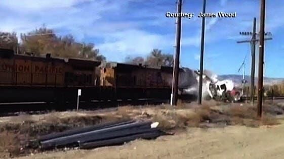 Truck vs train caught on video | | local3news.com