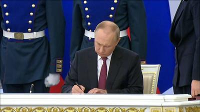 Putin announces annexation of Ukrainian regions, pledging people there ...