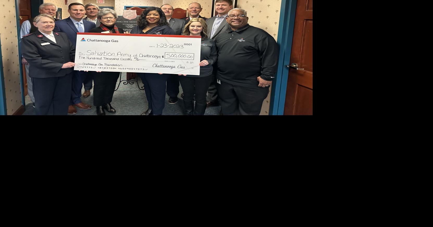 500k Salvation Army donation; part of Chattanooga Gas' commitment to ...