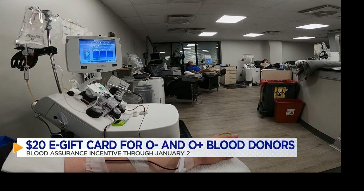 Blood Assurance offers $20 gift card for O+, O-, and platelet donations ...