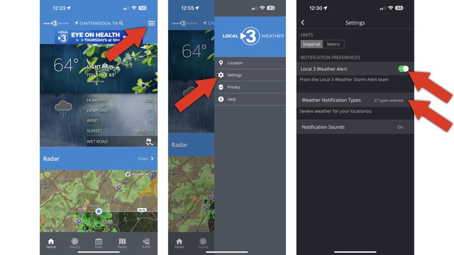 How to activate alerts in the Local 3 Weather app | Local News ...