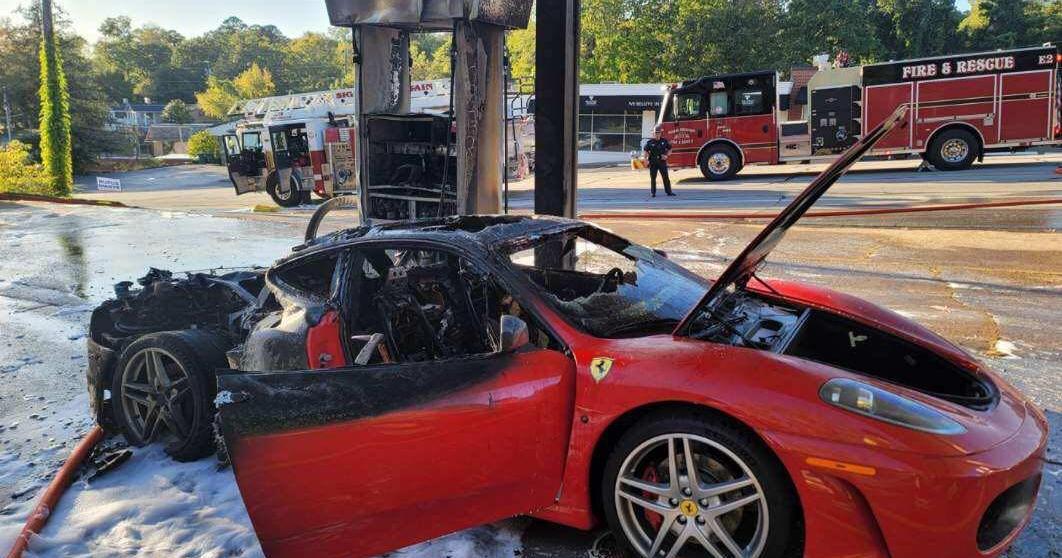 Ferrari catches on fire at Signal Mountain gas station | Local News ...