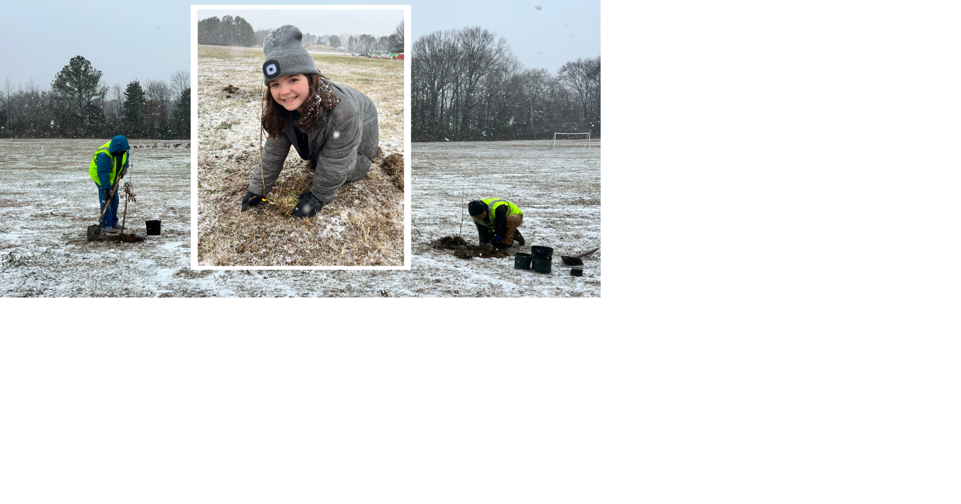 Volunteers continue MLK Day of Service to plant 210 trees through snow ...