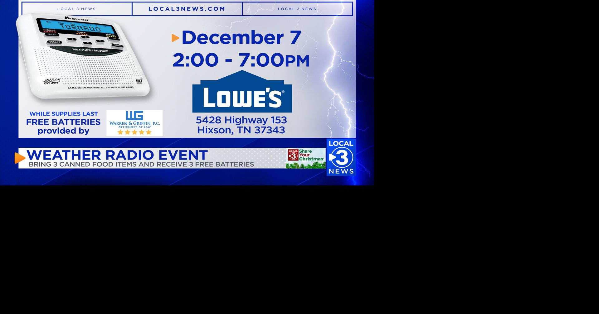 Stay safe: Local 3's next weather radio programming event | Local News ...