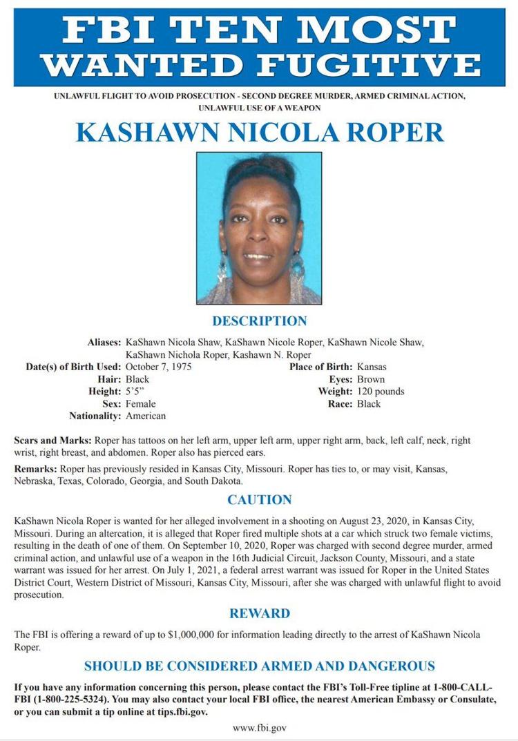 FBI adds KaShawn Roper to Ten Most Wanted list in 2020 Kansas City ...