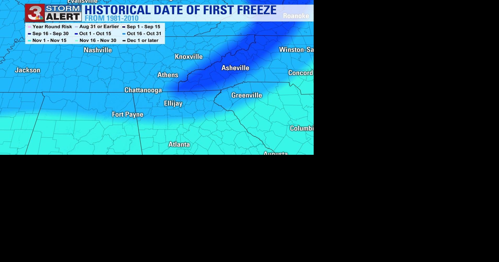 Average first Freeze and Snowfall historically | What's Trending ...