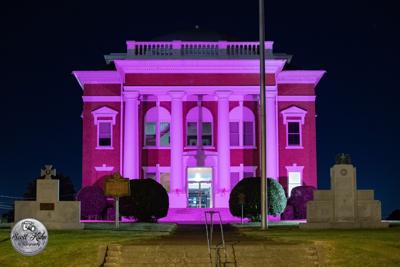 Murray County lights up historic courthouse for Breast Cancer Awareness ...