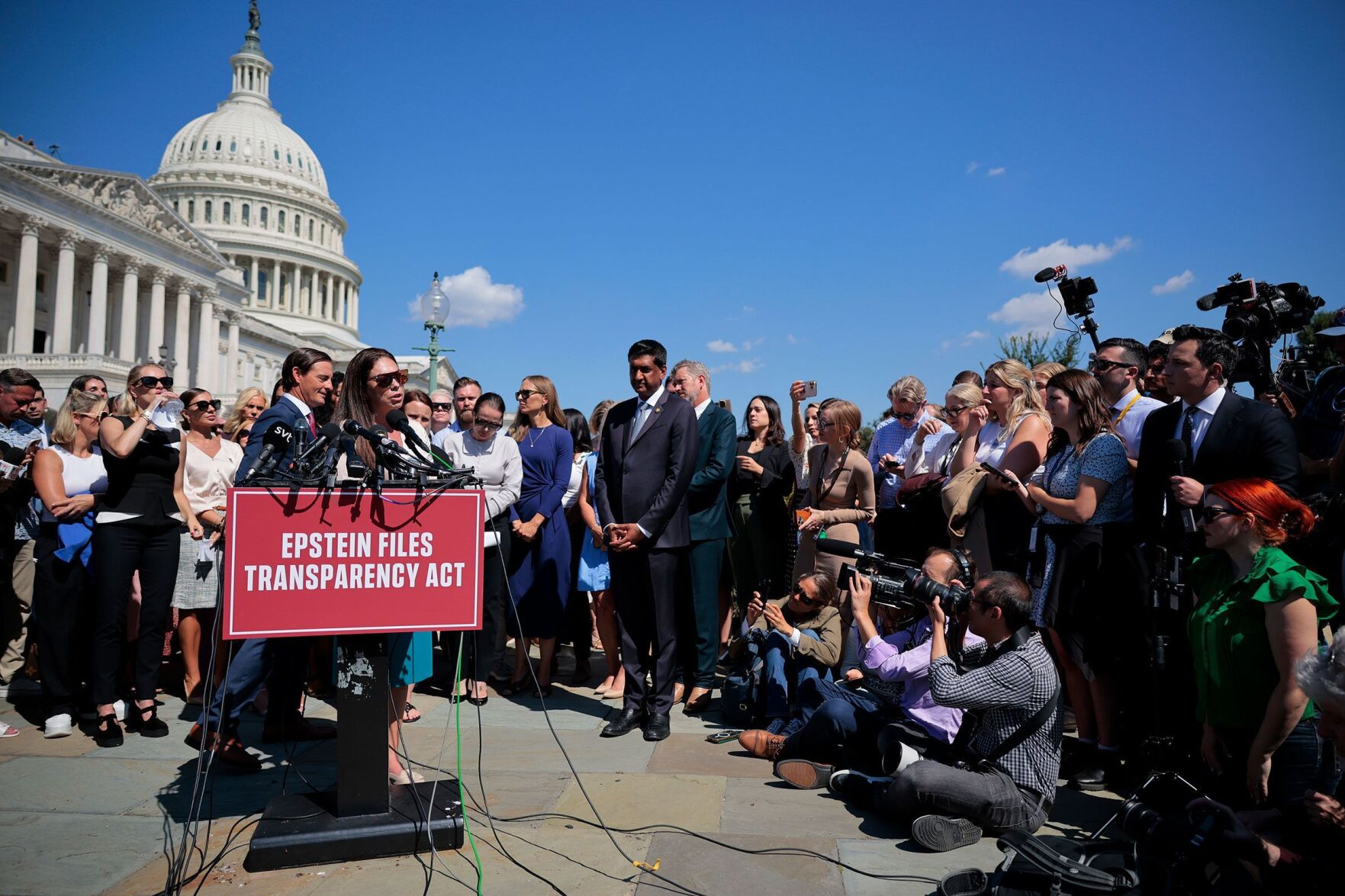 Bipartisan lawmakers and Epstein survivors demand transparency at ...
