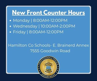 Chattanooga Police announce temporary front counter hours amid mold ...