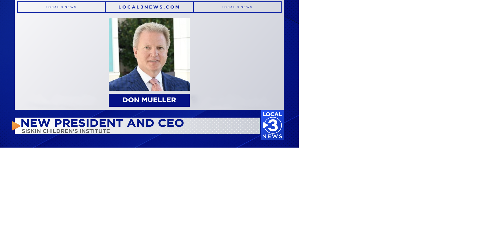 Mueller named CEO & President of Siskin Children's Institute | Local ...