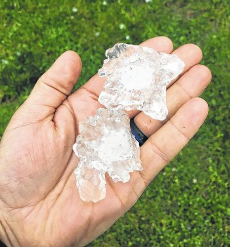 Extra large hail stones | News | loganbanner.com