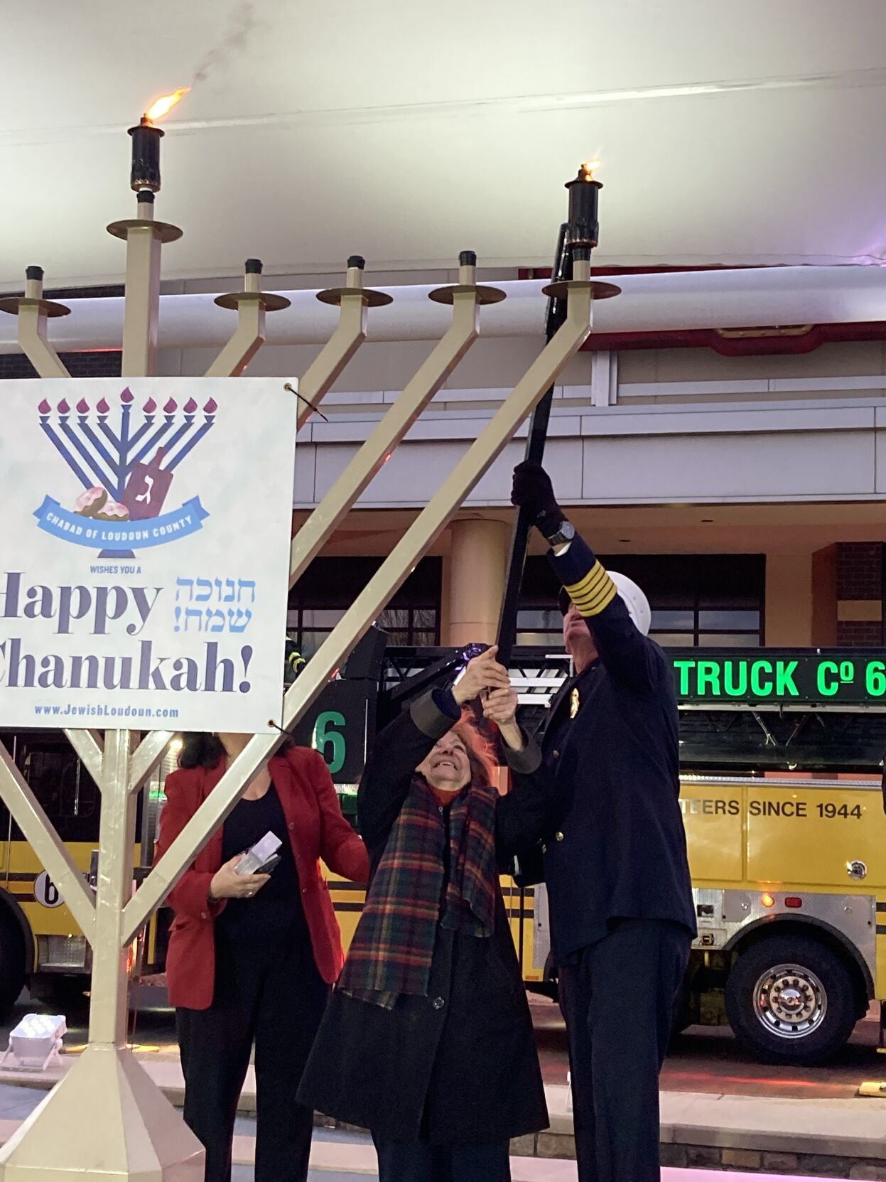 One Loudoun celebrates first night of Hanukkah with Menorah Lighting ...