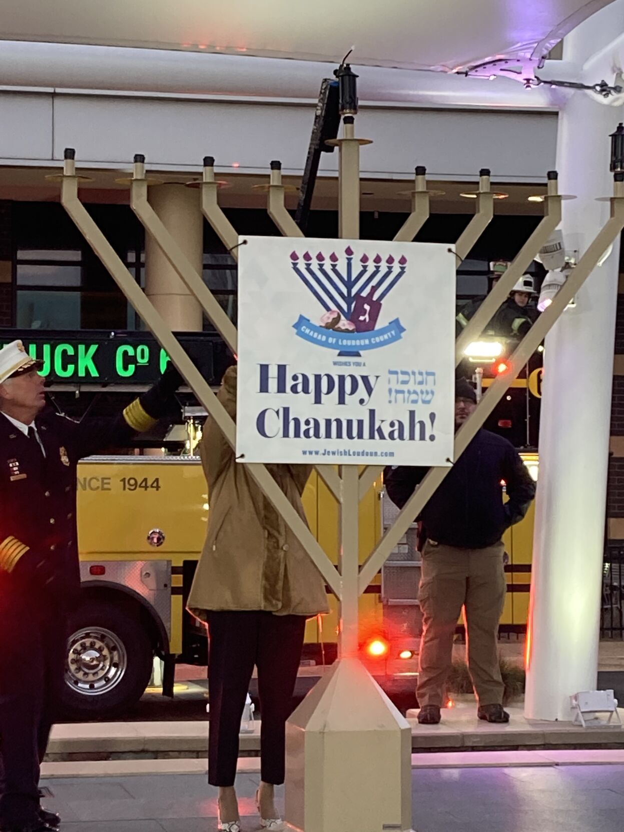One Loudoun celebrates first night of Hanukkah with Menorah Lighting ...