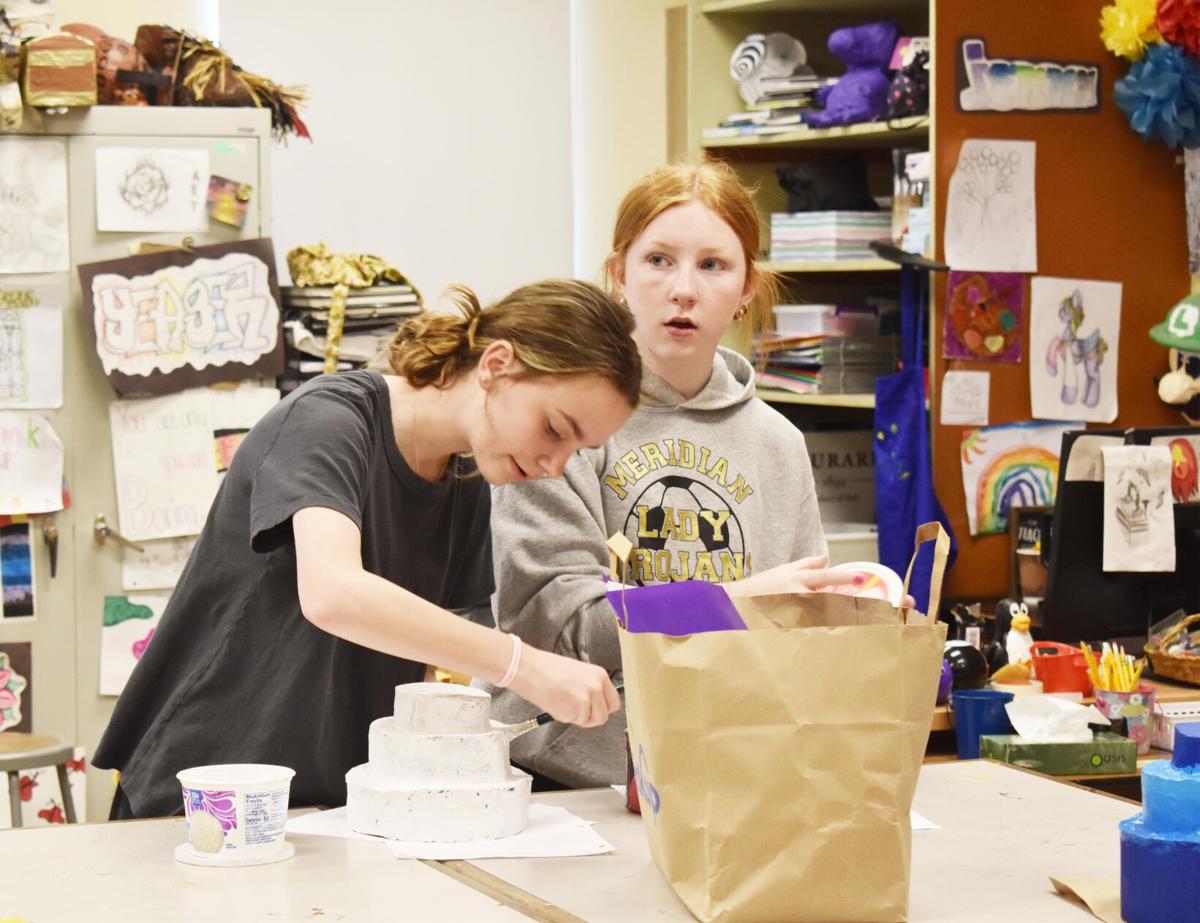 Meridian middle schoolers create art from old newspapers | News ...