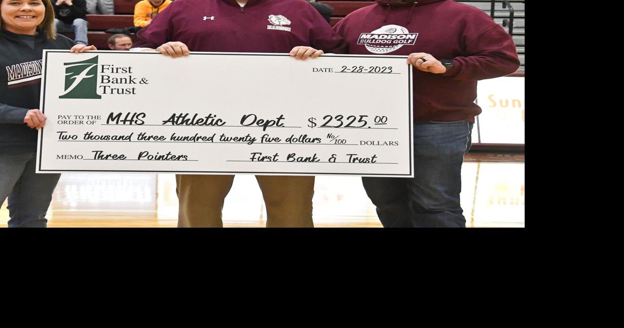 First Bank and Trust donates to Madison High School athletics | Sports ...