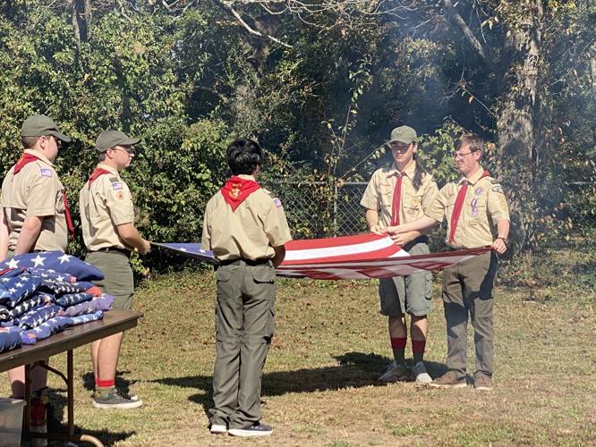 Local scouts, fire pit commemorated at flag ceremony | News ...
