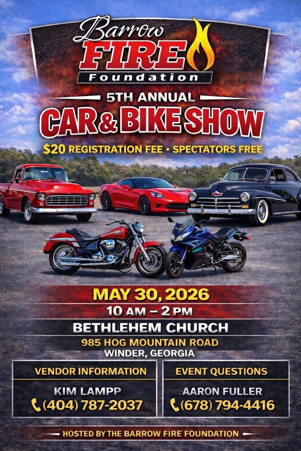 Barrow Fire Foundation to host 5th annual Car & Bike Show in Winder ...