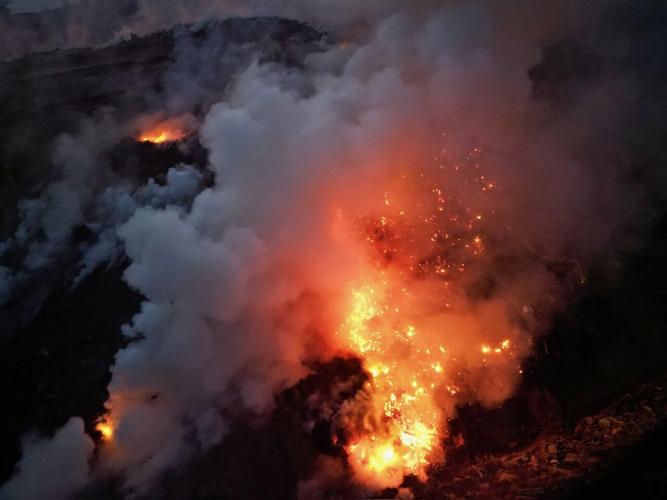 Landfill fire in Barrow: Fire crews remain on scene as blaze perists ...