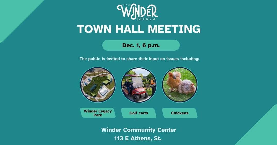 City of Winder announces town hall meeting Dec. 1 | News ...