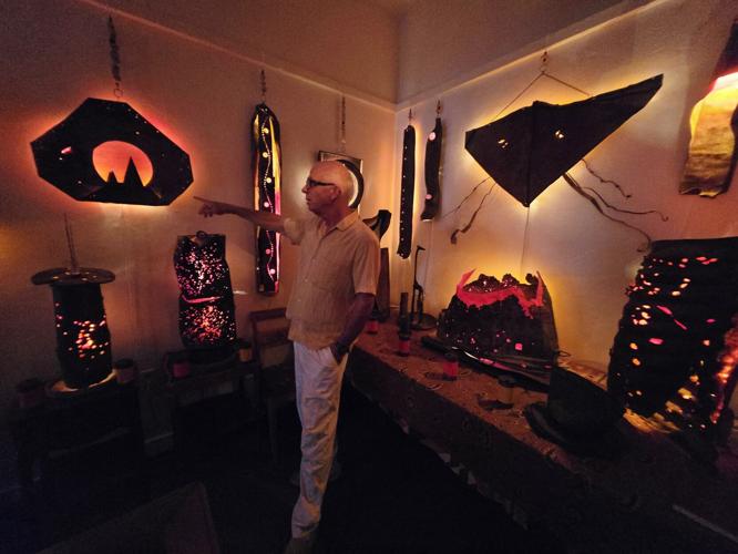 Bishop artist shares unique light sculptures at La Cueva de Luz, Museum of Desert Lights | News ...