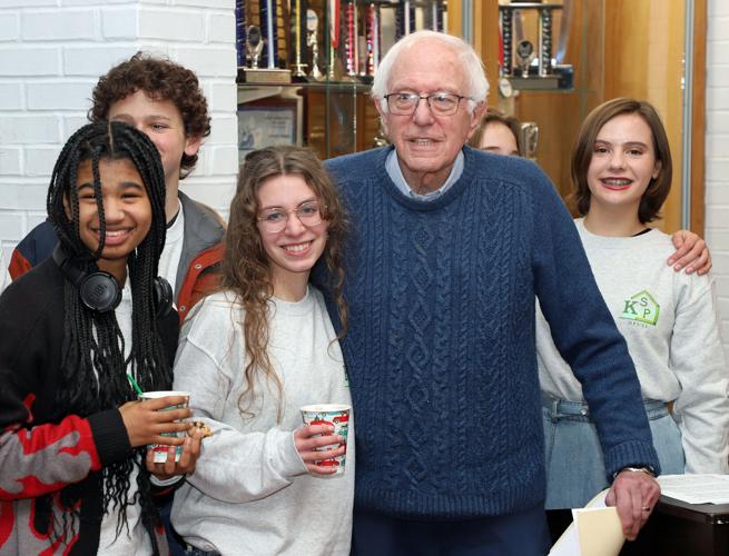 Bernie visits Bennington with holiday cheer, selfies, and support for ...