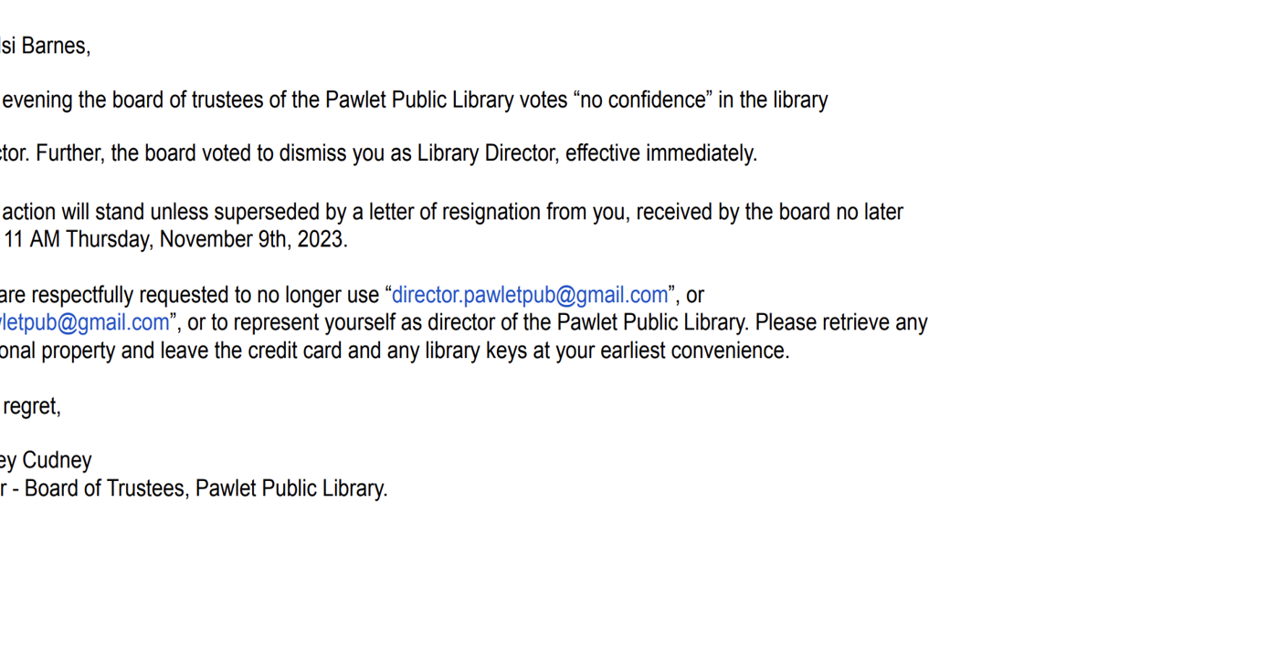Pawlet Select Board holds special session with Library Board | Local ...